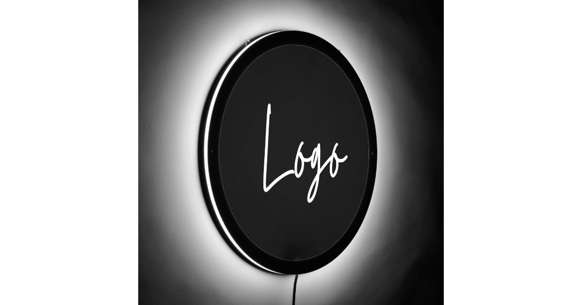 personalized business logo LED sign | Zazzle