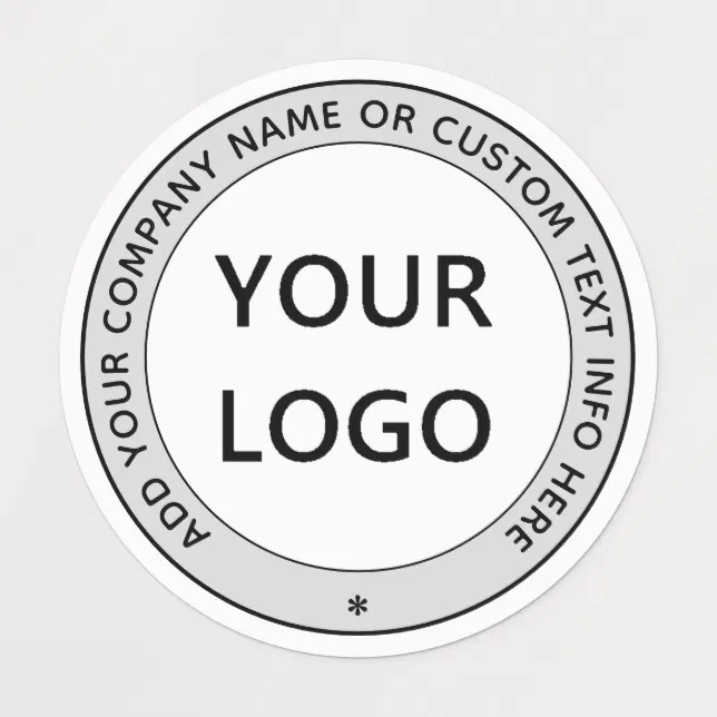 Personalized Business Logo Name Custom Text Labels | Zazzle