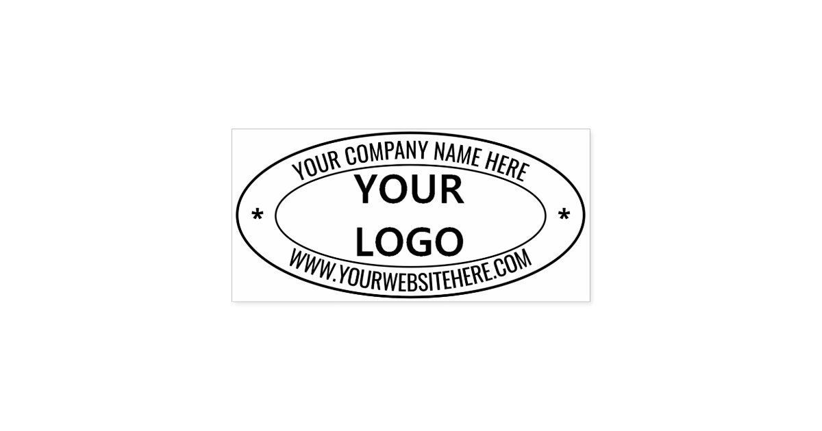 Personalized Business Logo Oval Self-inking Stamp | Zazzle