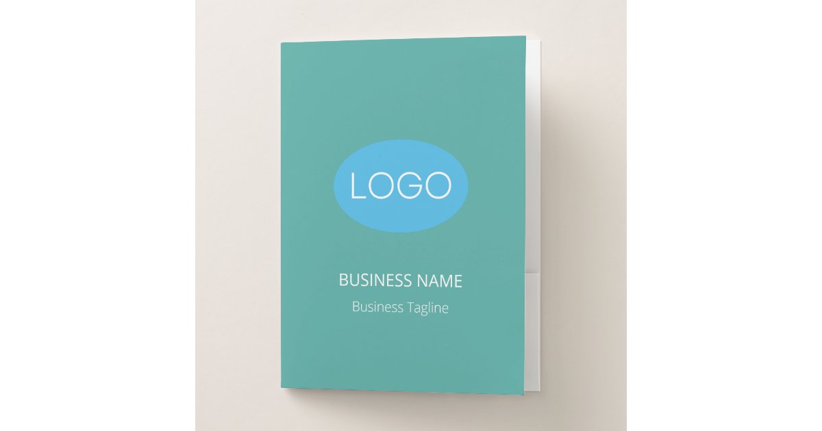 Personalized Business Logo Pocket Folder | Zazzle