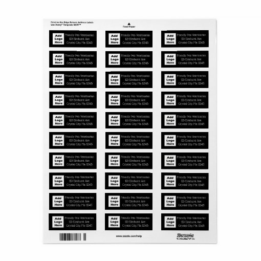 Personalized Business Logo Return Mailing Label | Zazzle