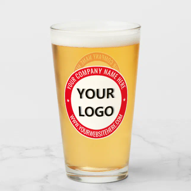 Personalized Business Logo Text Glass Your Colors | Zazzle