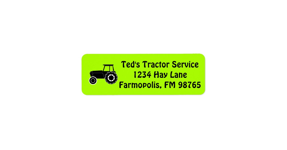 Personalized Business Mail Country Farm Tractor Label | Zazzle