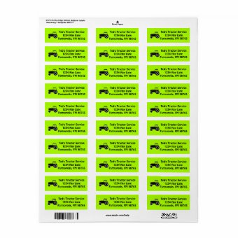Personalized Business Mail Country Farm Tractor Label | Zazzle