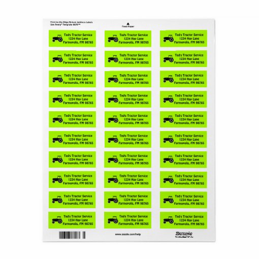 Personalized Business Mail Country Farm Tractor Label | Zazzle
