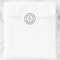 Personalized Business Monogram Classic Round Sticker | Zazzle