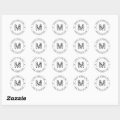 Personalized Business Monogram Round Classic Round Sticker | Zazzle