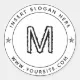 Personalized Business Monogram Round Classic Round Sticker | Zazzle