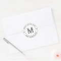 Personalized Business Monogram Round Classic Round Sticker | Zazzle