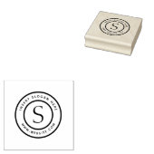 Personalized Business Monogram Rubber Stamp | Zazzle