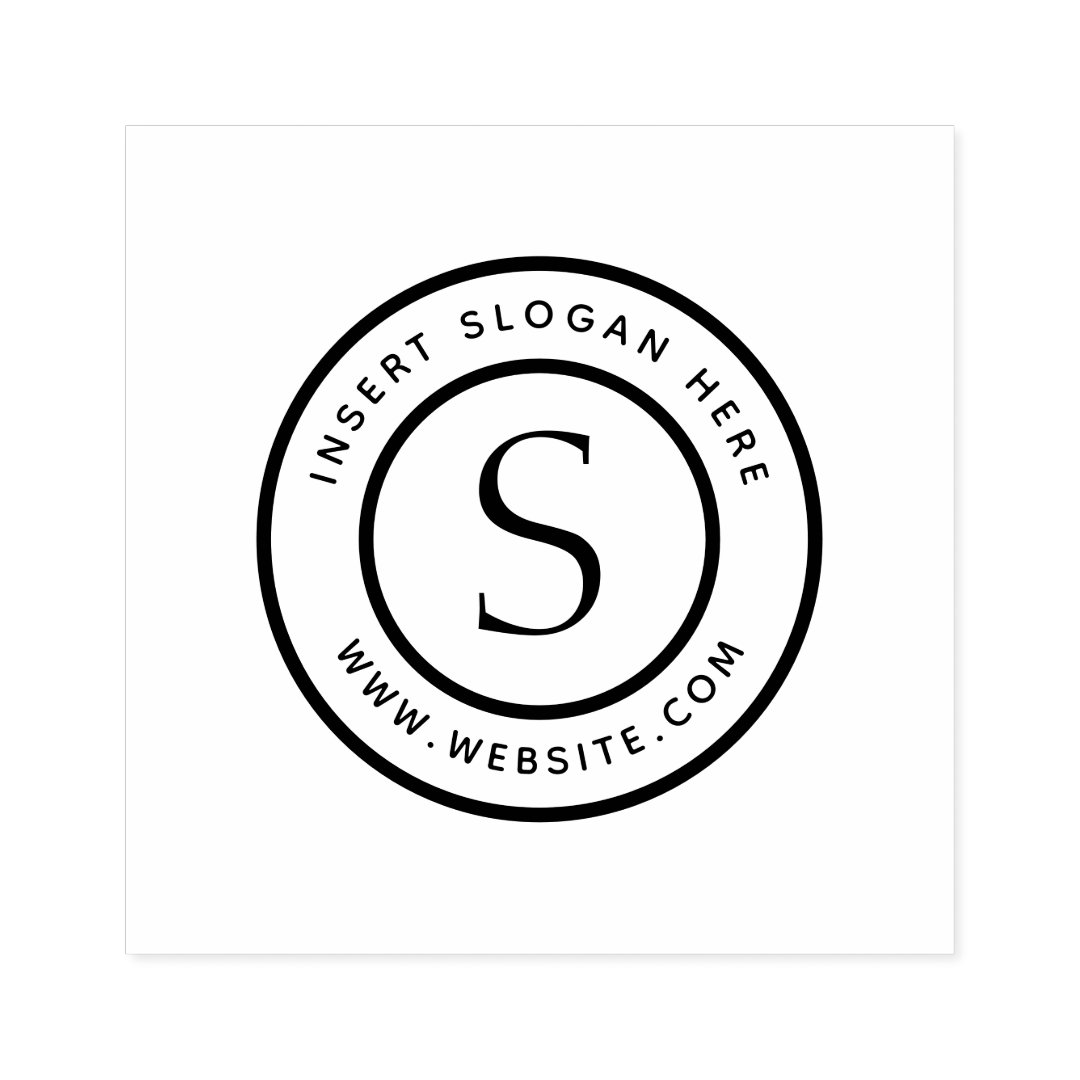 Personalized Business Monogram Rubber Stamp | Zazzle
