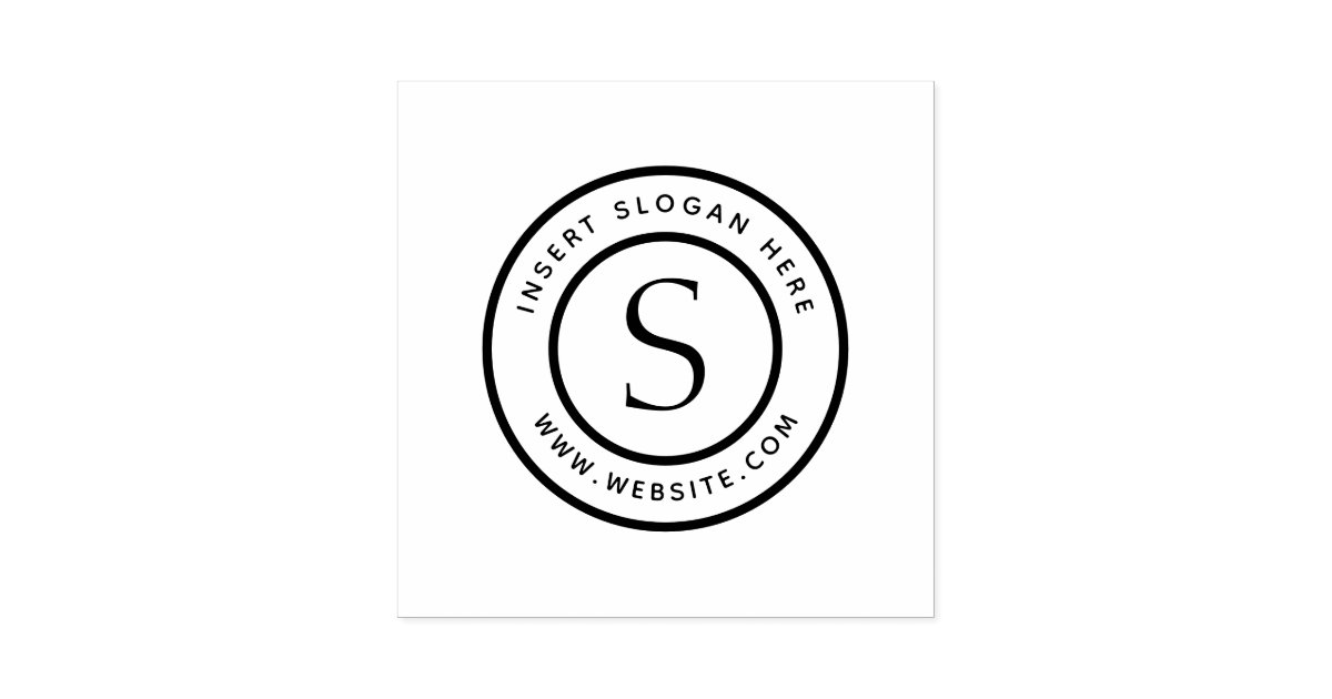 Personalized Business Monogram Rubber Stamp | Zazzle