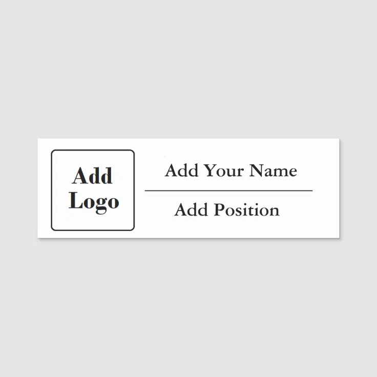 Personalized Business Name Tag | Zazzle