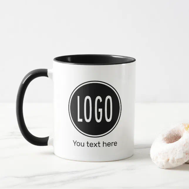 Personalized Business Promotional Logo, qr code Mug | Zazzle