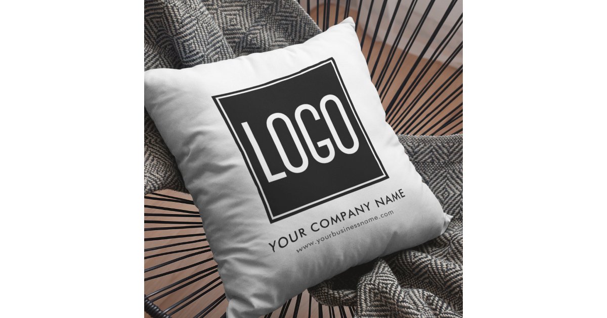 Personalized Business Promotional Logo Throw Pillow | Zazzle