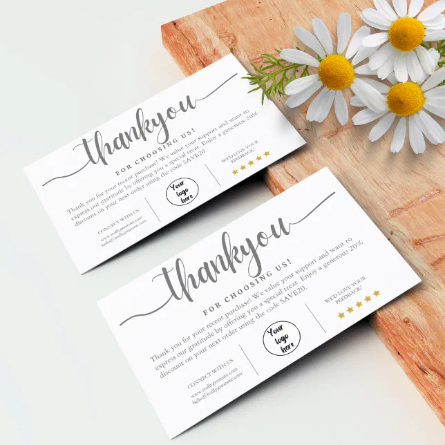 Personalized Business Thank You Card | Zazzle