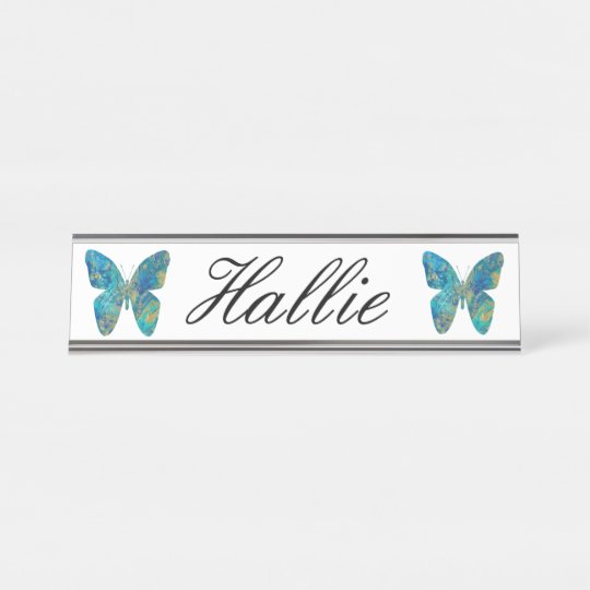 Personalized Butterfly Desk Name Plate | Zazzle.com