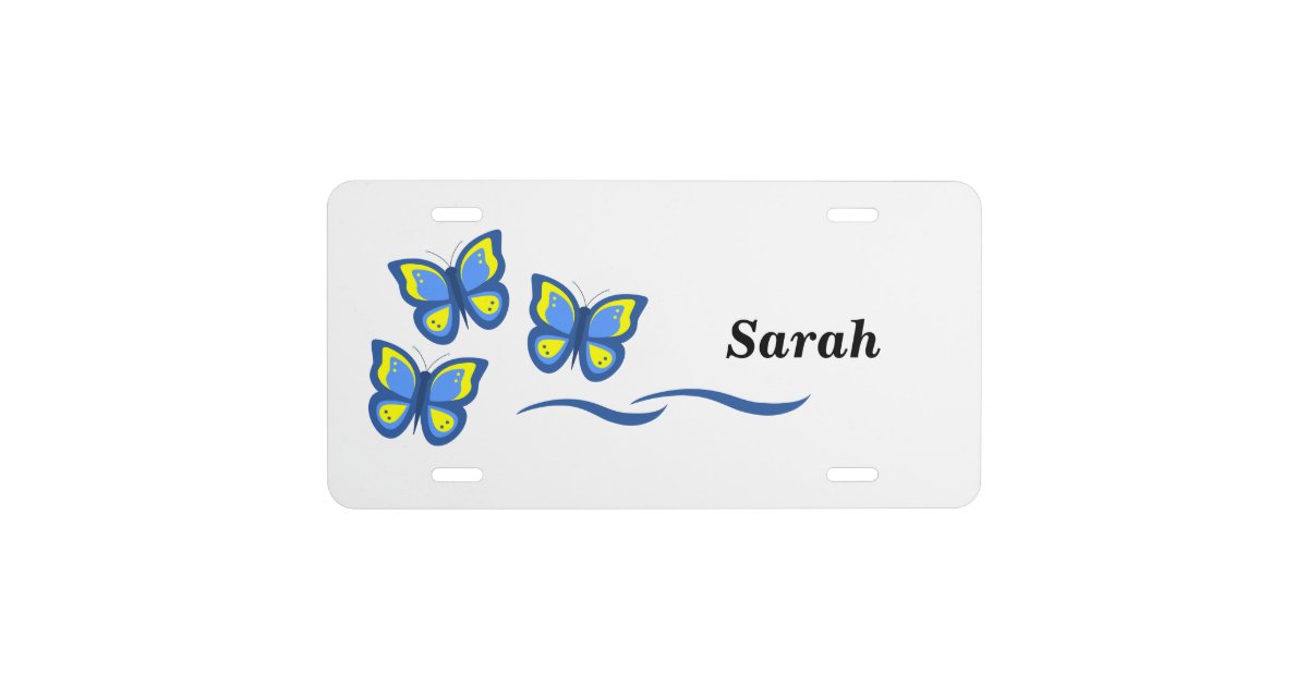 Personalized Butterfly License Plates | Zazzle