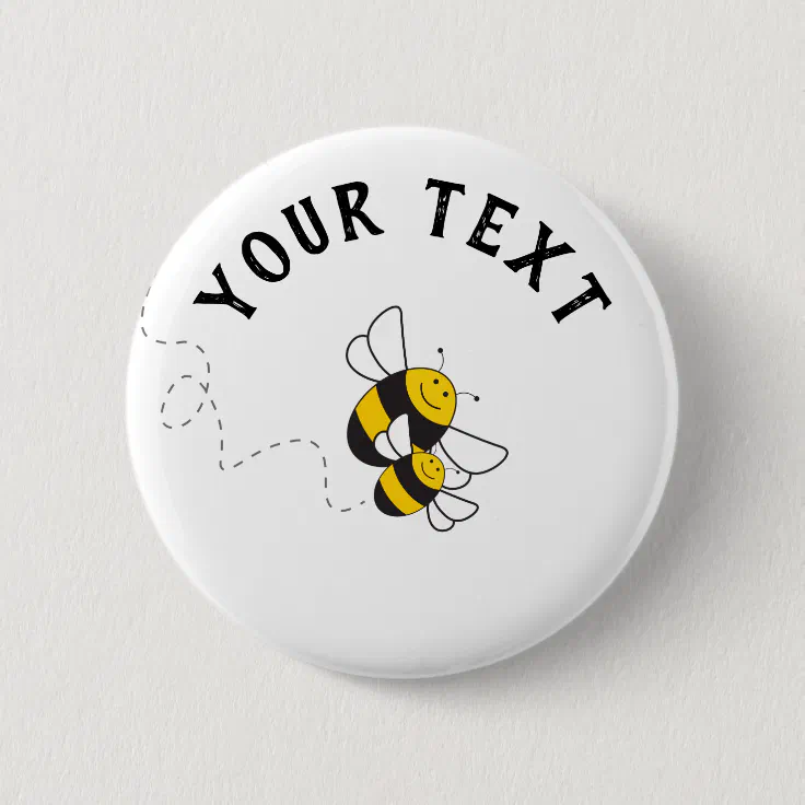 Personalized button for bumblebee baby shower | Zazzle