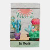 Personalized Cactus Lovers Welcome Flag | Zazzle