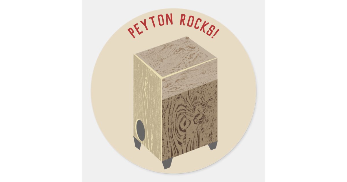 Personalized Cajon Drum Stickers | Zazzle
