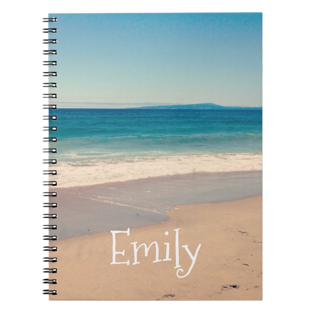 Personalized California Vacation Beach Photo Notebook | Zazzle