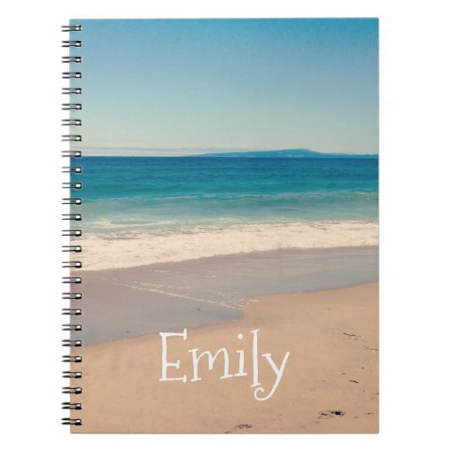 Personalized California Vacation Beach Photo Notebook | Zazzle