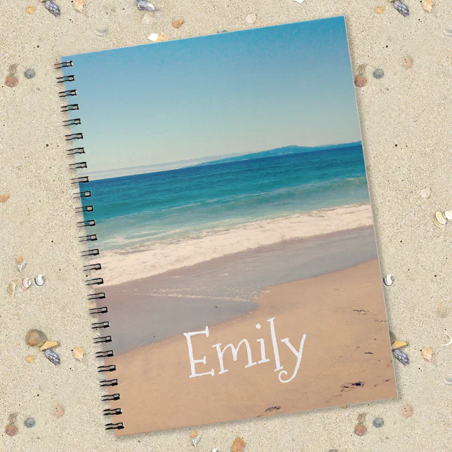 Personalized California Vacation Beach Photo Notebook | Zazzle