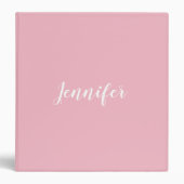 Personalized Calligraphy Jennifer Name Design Pink 3 Ring Binder | Zazzle