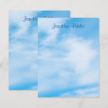 Personalized Calligraphy Script Name Blue Sky Note Card | Zazzle