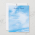 Personalized Calligraphy Script Name Blue Sky Note Card | Zazzle