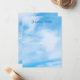 Personalized Calligraphy Script Name Blue Sky Note Card | Zazzle