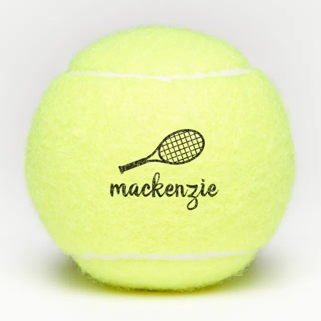 Personalized Calligraphy Script Name Tennis Balls | Zazzle
