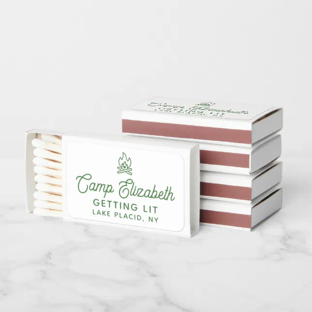 Personalized Camp Bach Bachelorette Matchboxes | Zazzle