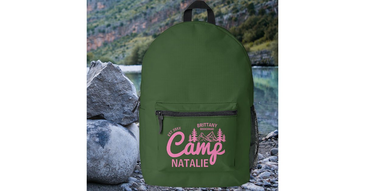 Personalized Camp Bach Bachelorette Party Custom Printed Backpack | Zazzle