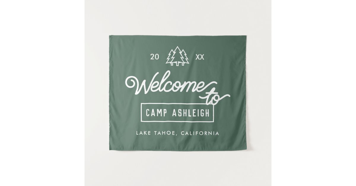 Personalized Camp Bachelorette Party Backdrop | Zazzle