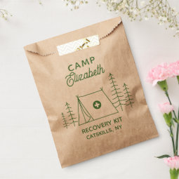 Personalized Camp Bachelorette RECOVERY Kit Favor Bag | Zazzle