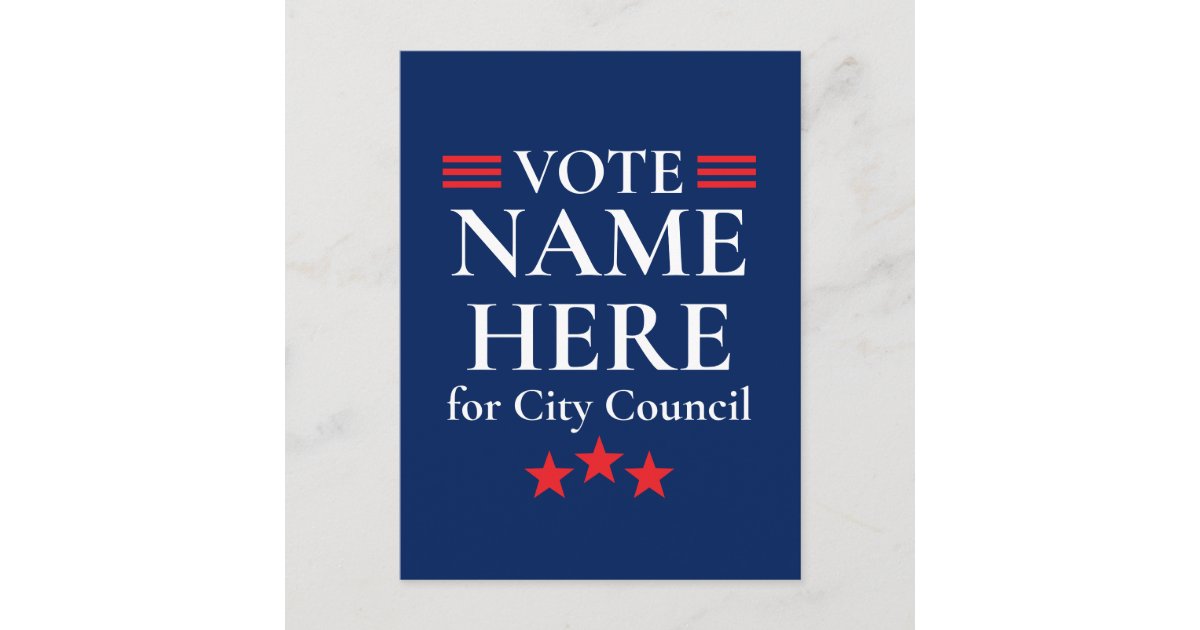 Personalized Campaign Election Postcard | Zazzle