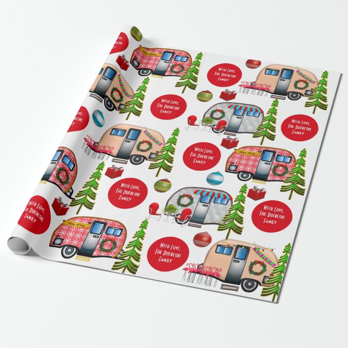 Personalized Campers Christmas Wrapping Paper | Zazzle.com