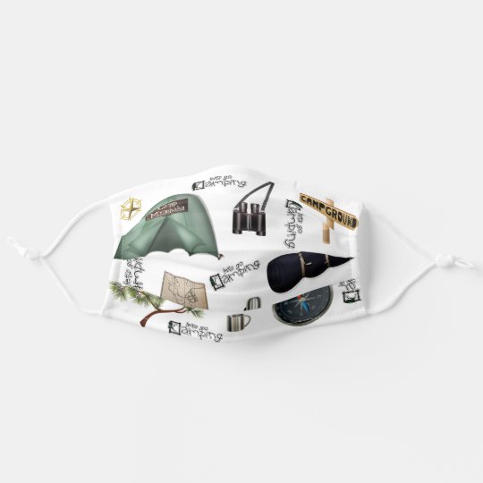 Personalized Camping Tent & Supplies Adult Cloth Face Mask | Zazzle.com