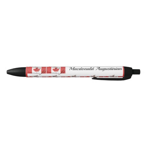 Personalized | CANADA FLAG Map Black Ink Pen | Zazzle