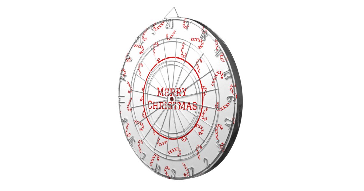 Personalized Candy Cane Christmas Dart Board | Zazzle