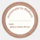 Personalized Canning Homemade | Return the Jar Classic Round Sticker ...
