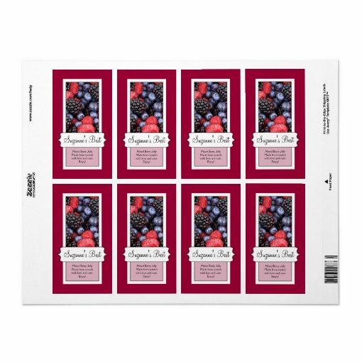 Personalized Canning Jar Label, Berries Label | Zazzle