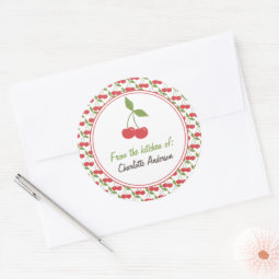Personalized Canning Labels - Cute Cherries | Zazzle