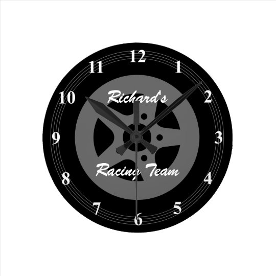 Personalized car wheel tire and rim wall clock | Zazzle.com