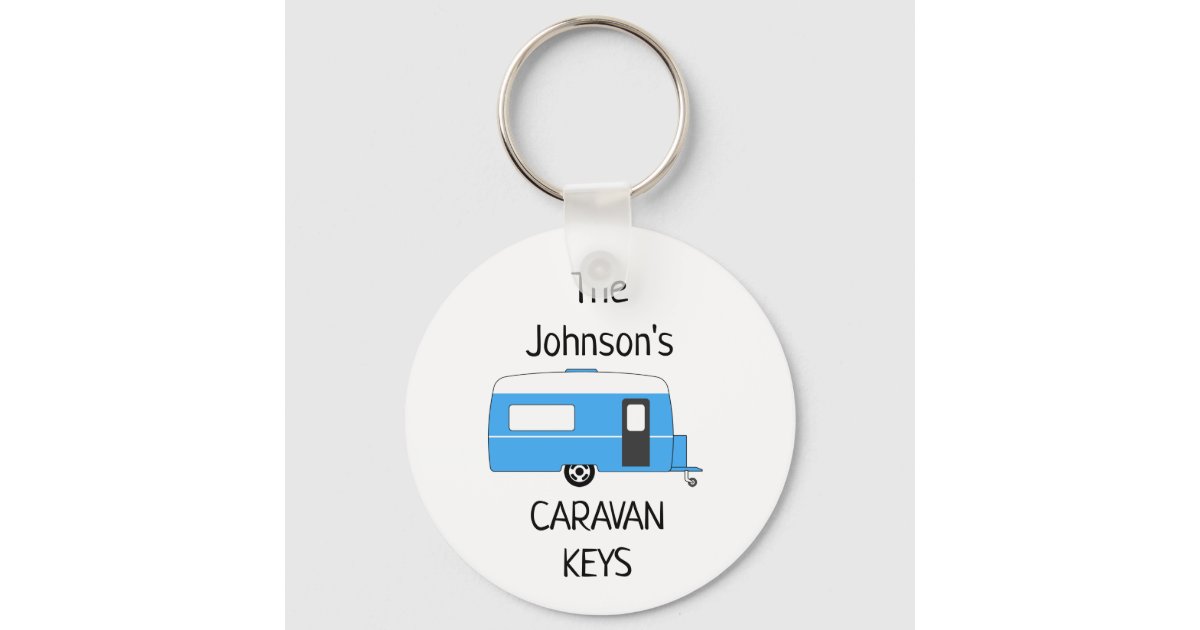 Personalized Caravan Keys name Keychain | Zazzle