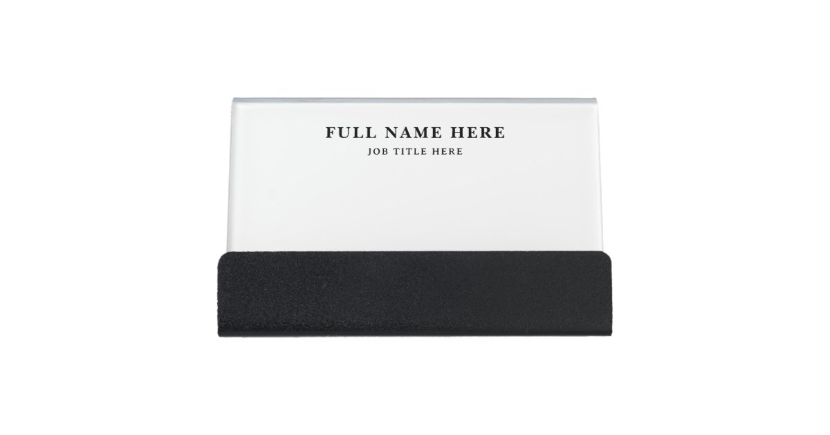Personalized Card Holder with Name and Job Title | Zazzle