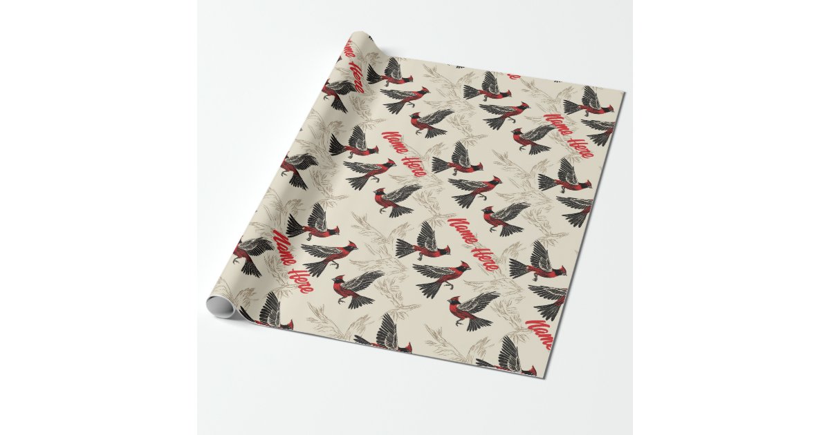 Personalized Cardinal Wrapping Paper | Zazzle