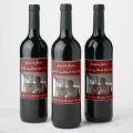 Personalized Casual Cranberry Photo Wine Label | Zazzle